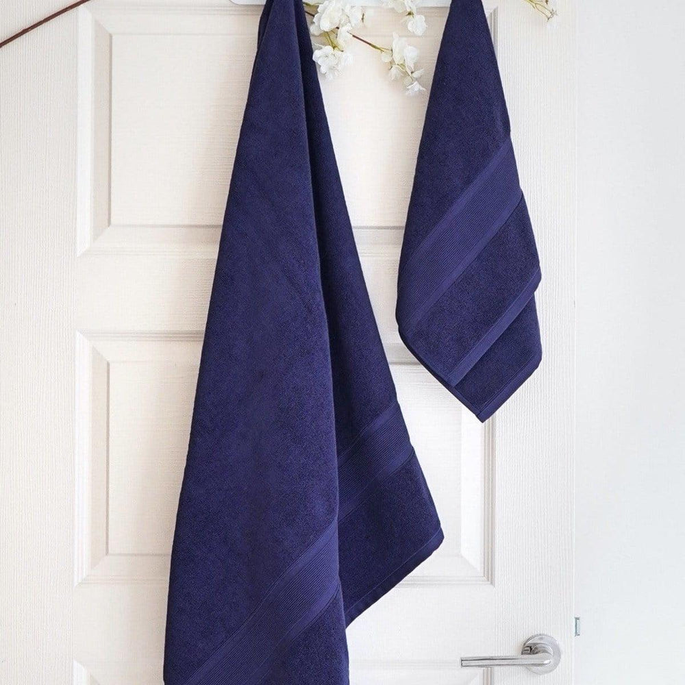 Luzia Premium Turkish Cotton Luxury Bathroom Towels - Navy Blue