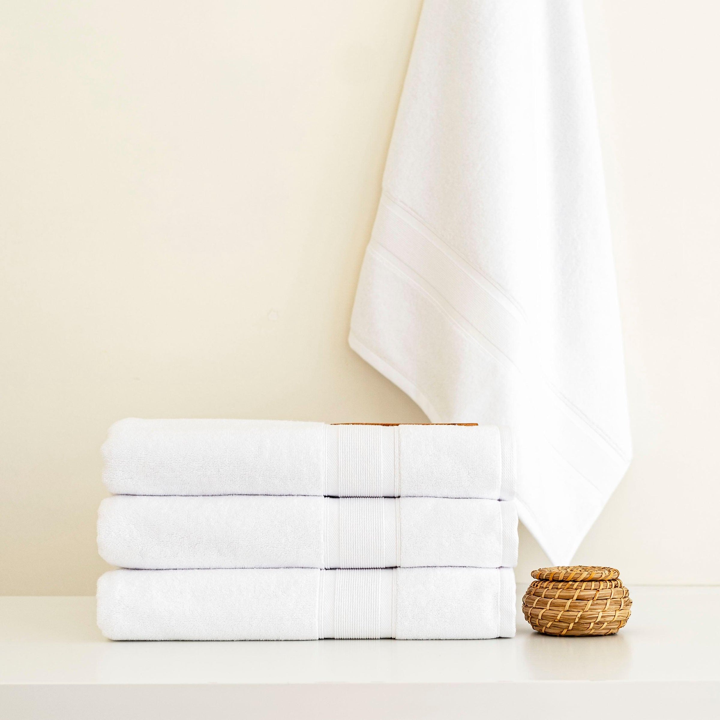 Premium Turkish Cotton White Towels